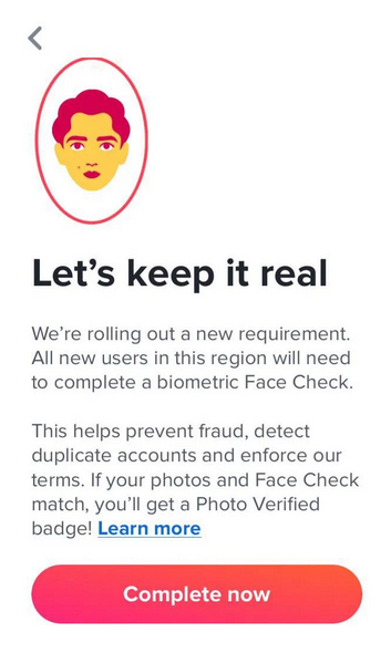 Tinder Rolls out Mandatory Face Verification for New Users in ...
